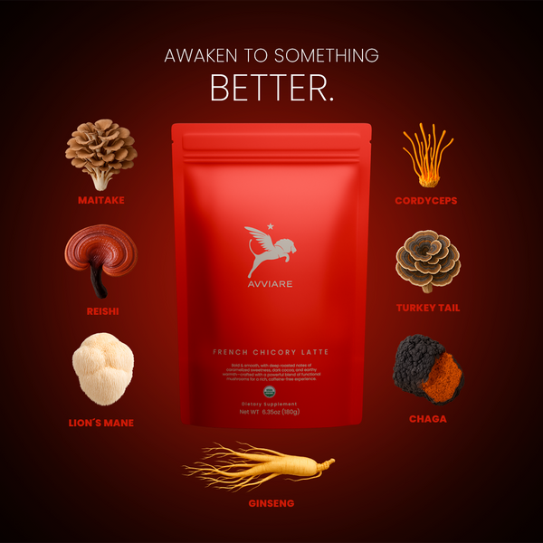 French Chicory Mushroom Latte – Caffeine-Free Coffee Alternative – Avviare